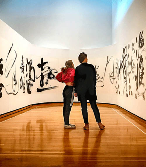 Immersive calligraphy at the Johnson Museum